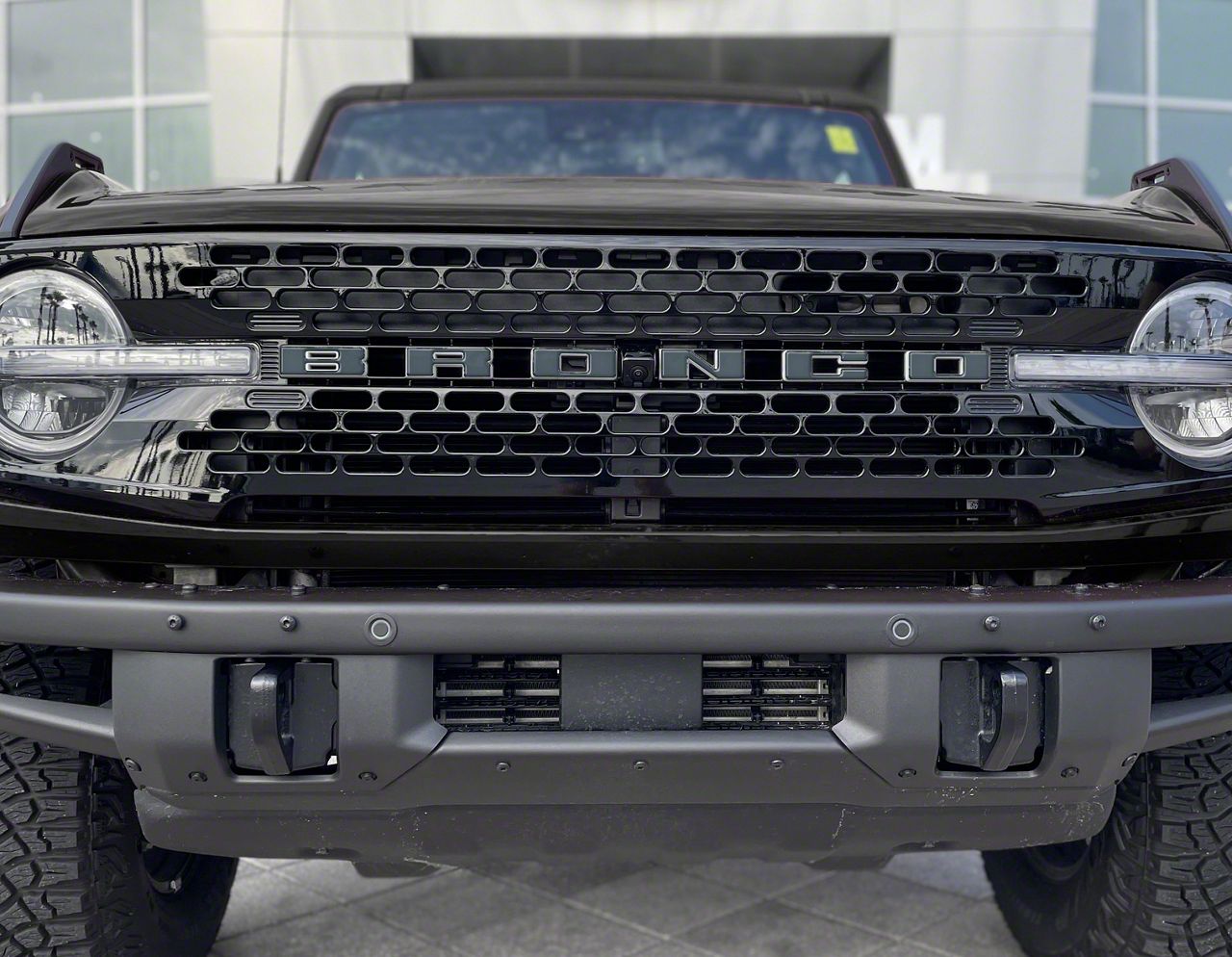 Bronco Front Grille Letter Overlays; Area 51 (21-26 Bronco, Excluding ...