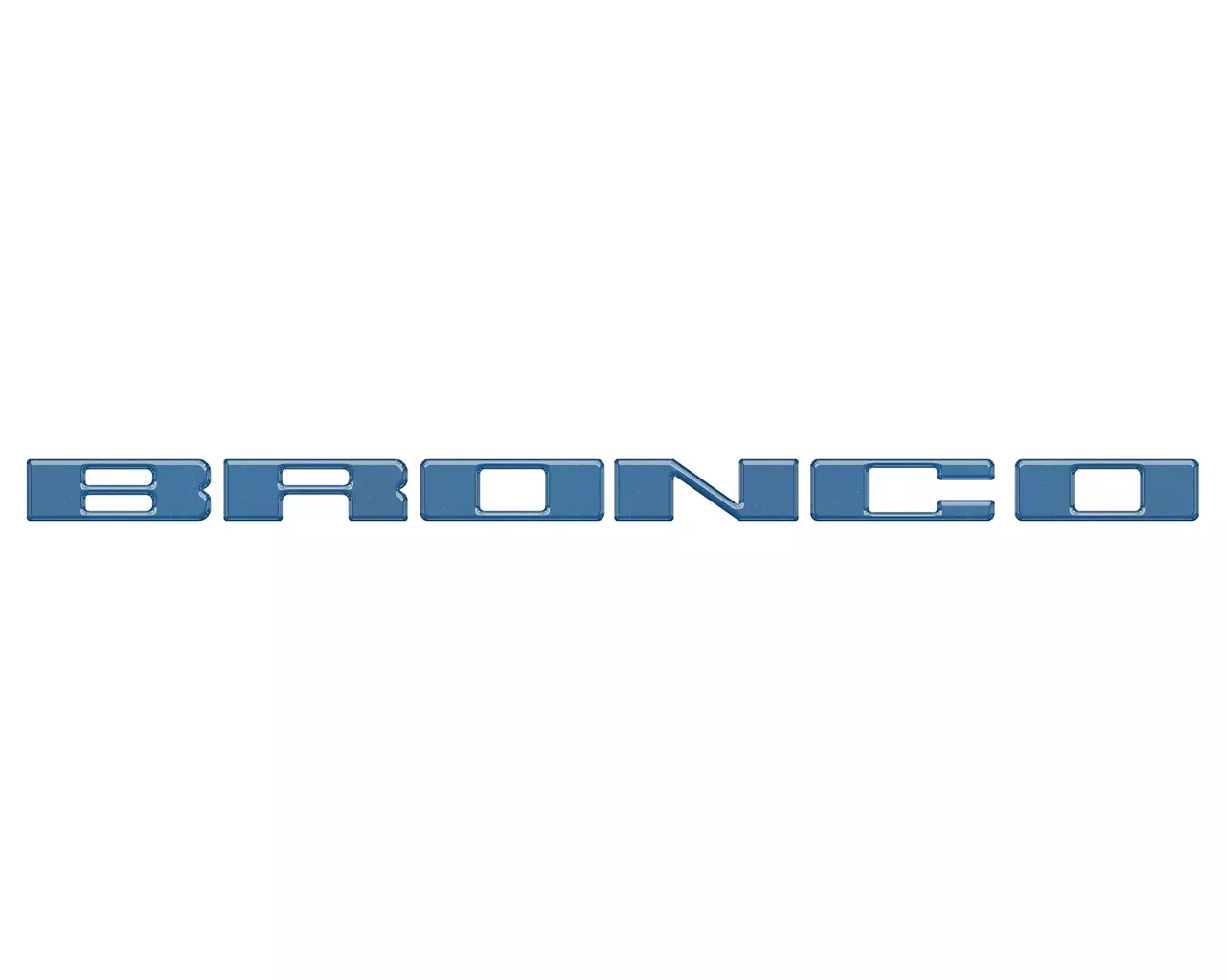 Bronco Front Grille Letter Overlays; Atlas Blue (21-25 Bronco ...