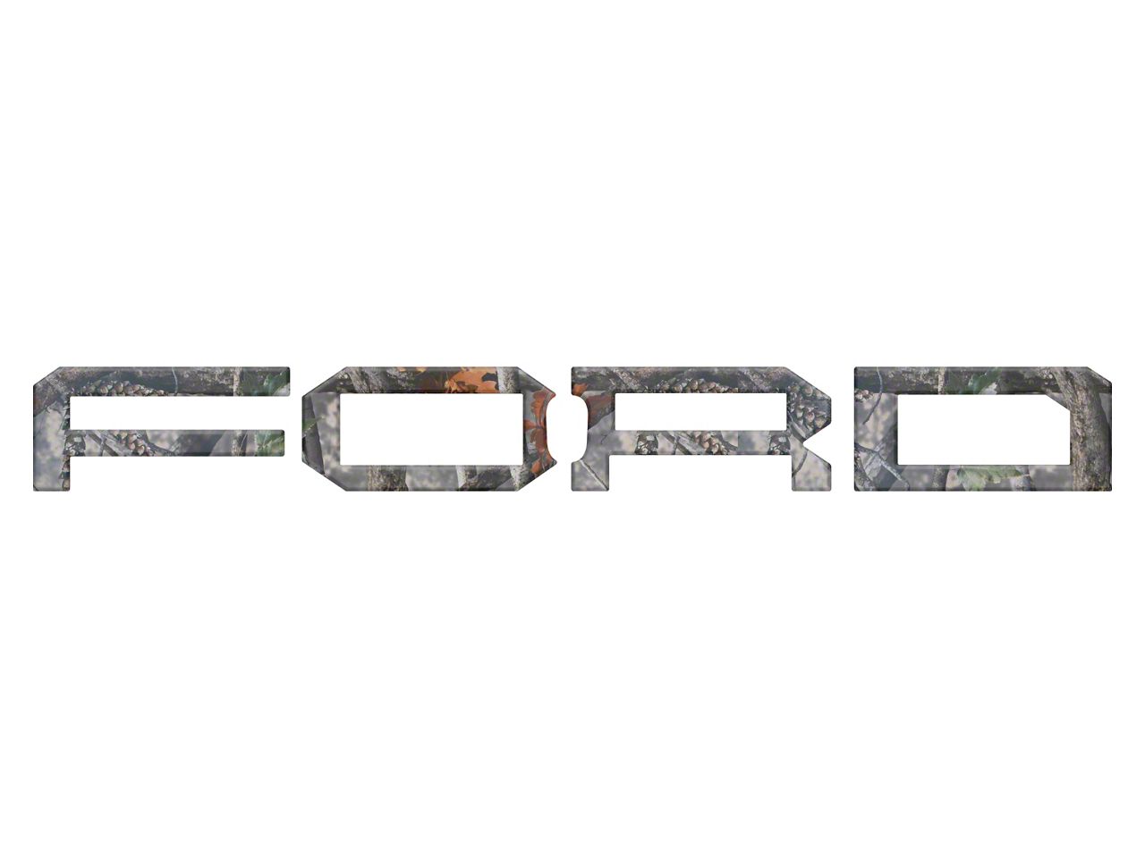 Bronco Front Grille Letter Overlays; Camouflage (22-25 Bronco Raptor ...