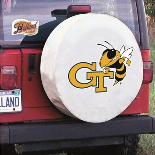 Bronco Georgia Tech University Spare Tire Cover with Camera Port; White ...