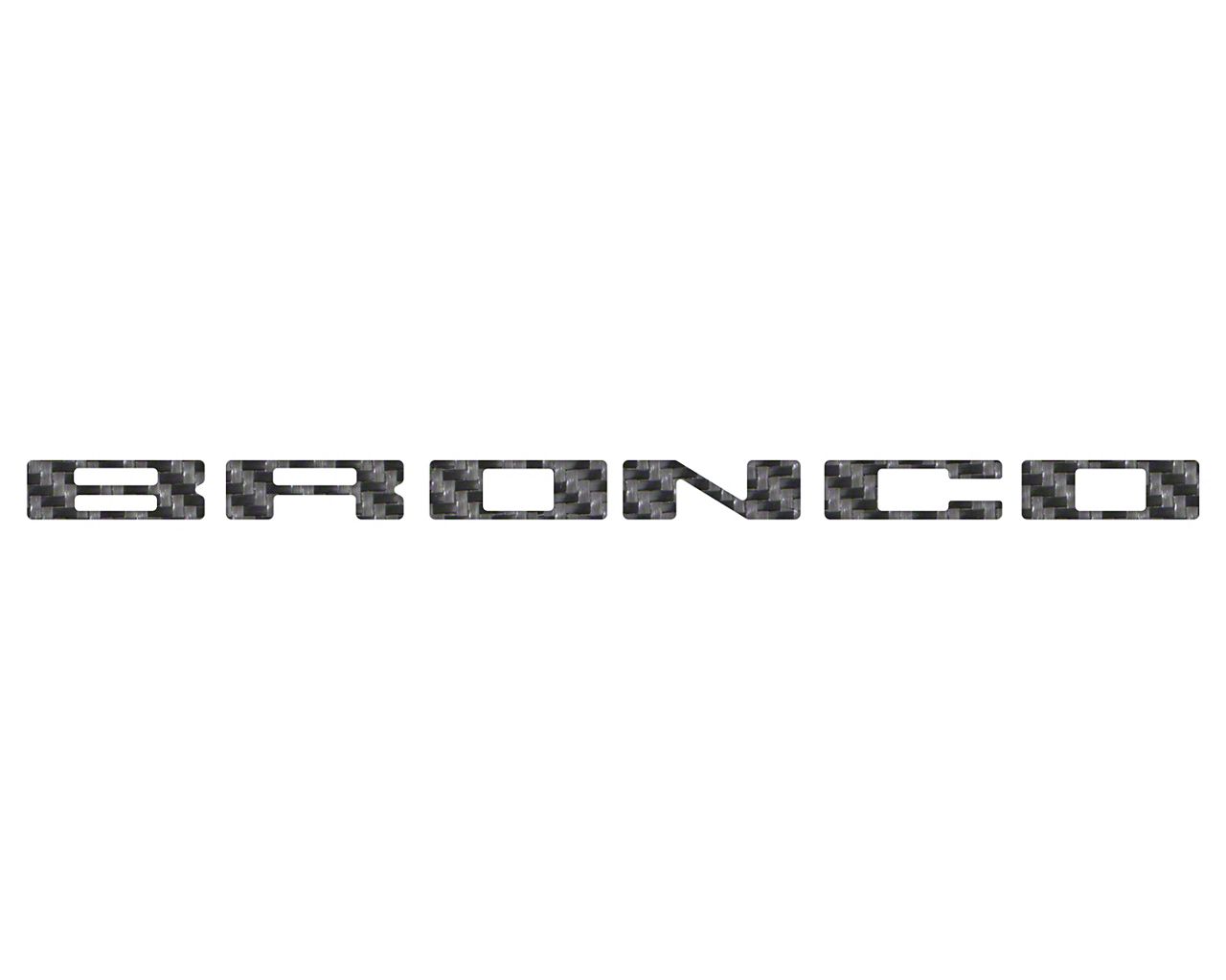 Bronco Glove Box Letters Inserts; Raw Carbon Fiber (21-26 Bronco ...