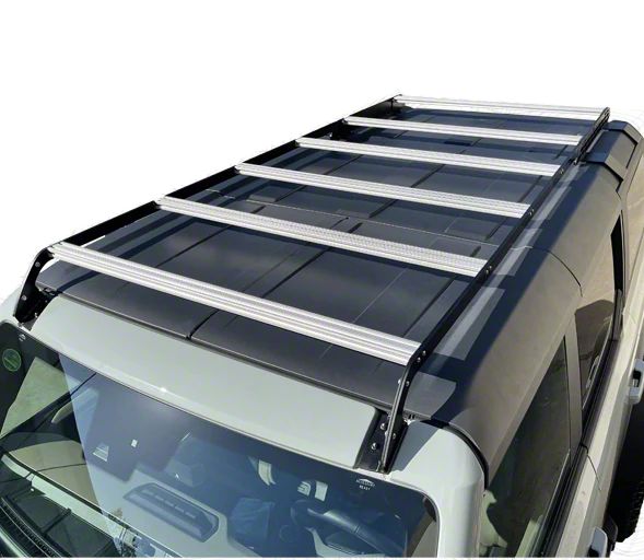 Bronco Hard Top Full Size Roof Rack with Silver Cross Bars (21-26 ...