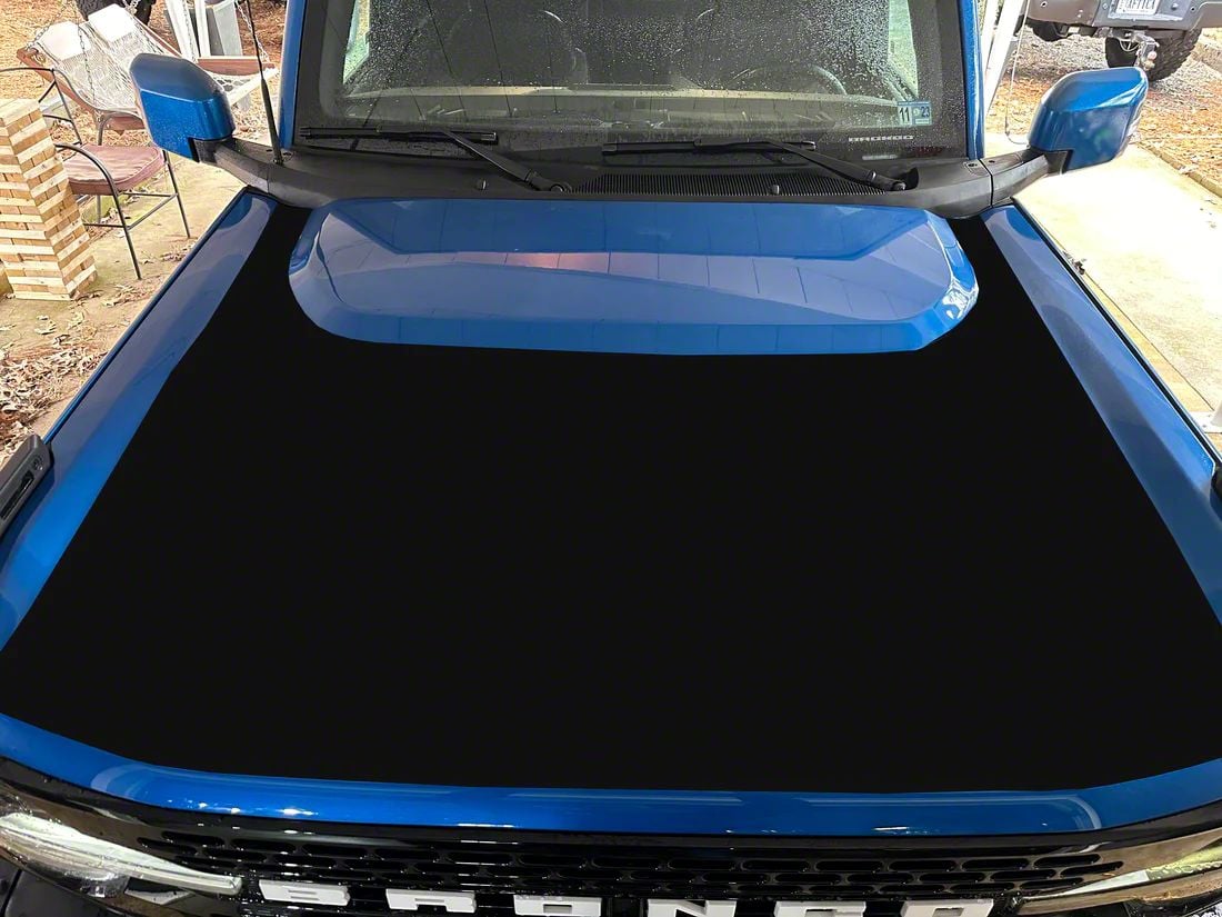 Bronco Hood Center Accent Decal; Matte Black (21-26 Bronco, Excluding ...
