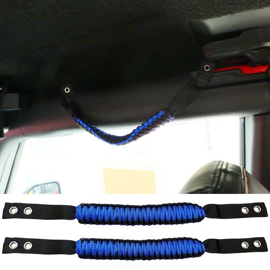 Bronco Nylon Paracord Roll Bar Grab Handles; Blue (21-26 Bronco) - Free ...