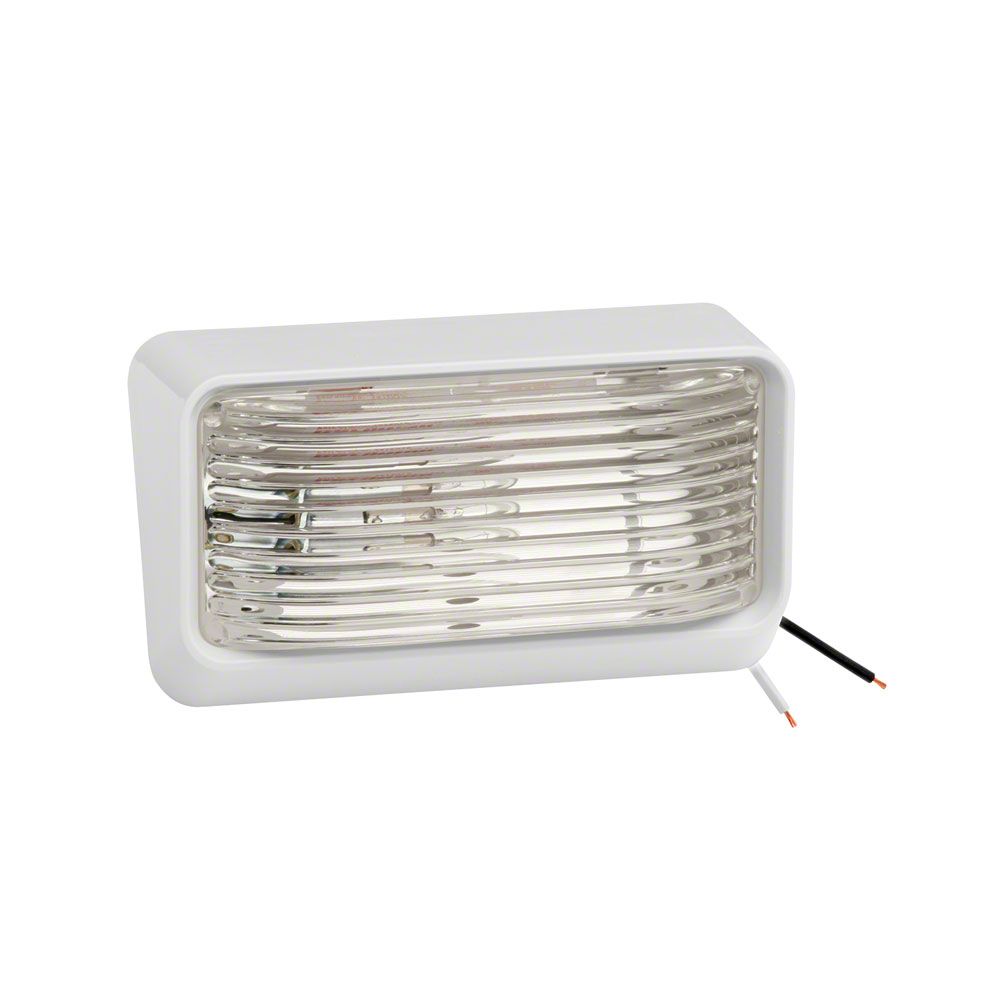 Bronco Porch Light 78; Clear Lens with Ash White 5 Base - Free Shipping