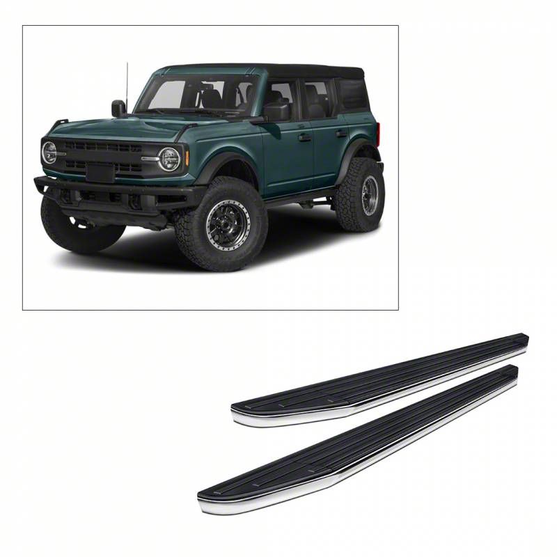 Bronco Premium Running Boards; Black (21-25 Bronco 4-Door) - Free Shipping