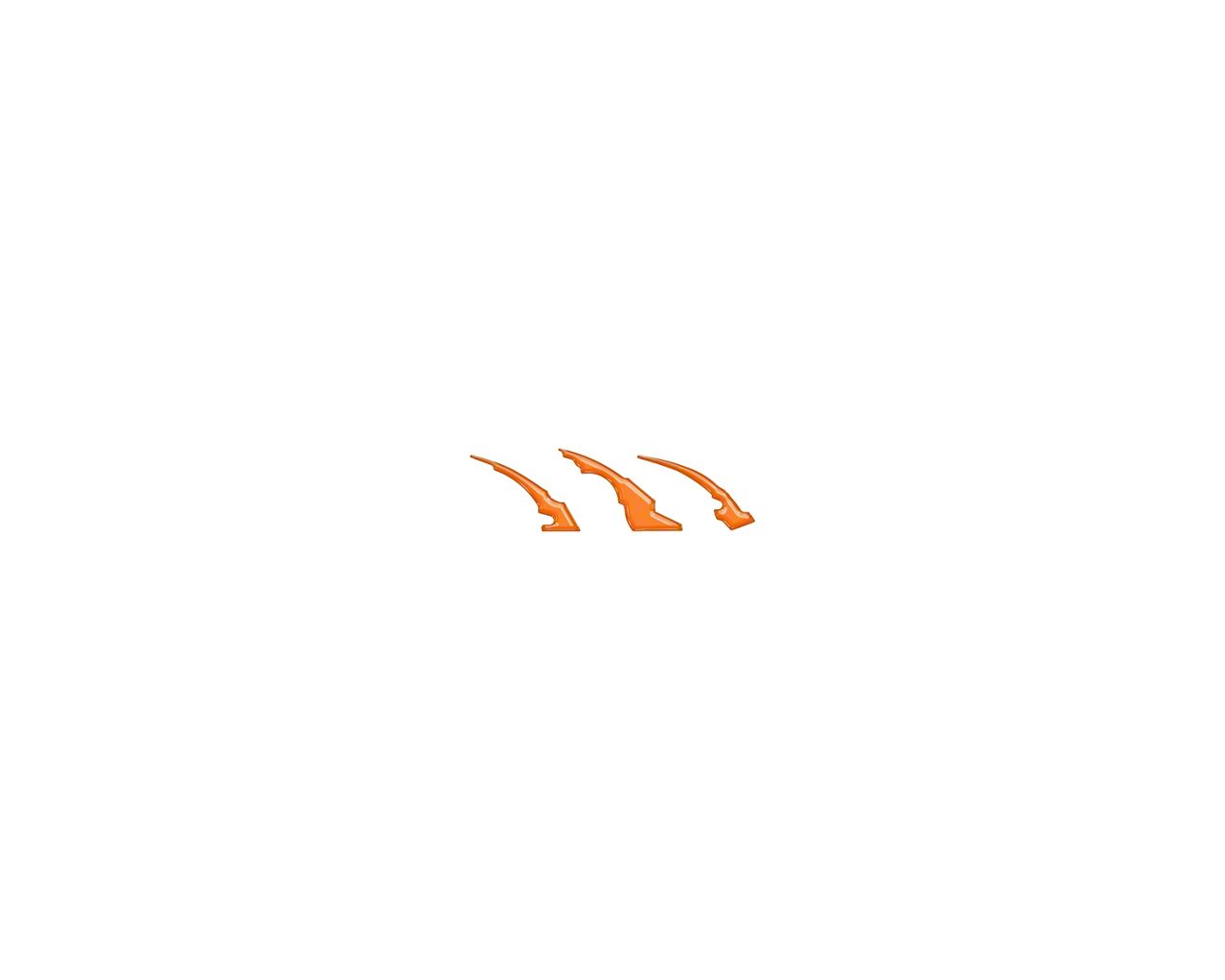 Bronco Raptor Emblem Claw Mark Inserts; Gloss Orange (22-25 Bronco ...