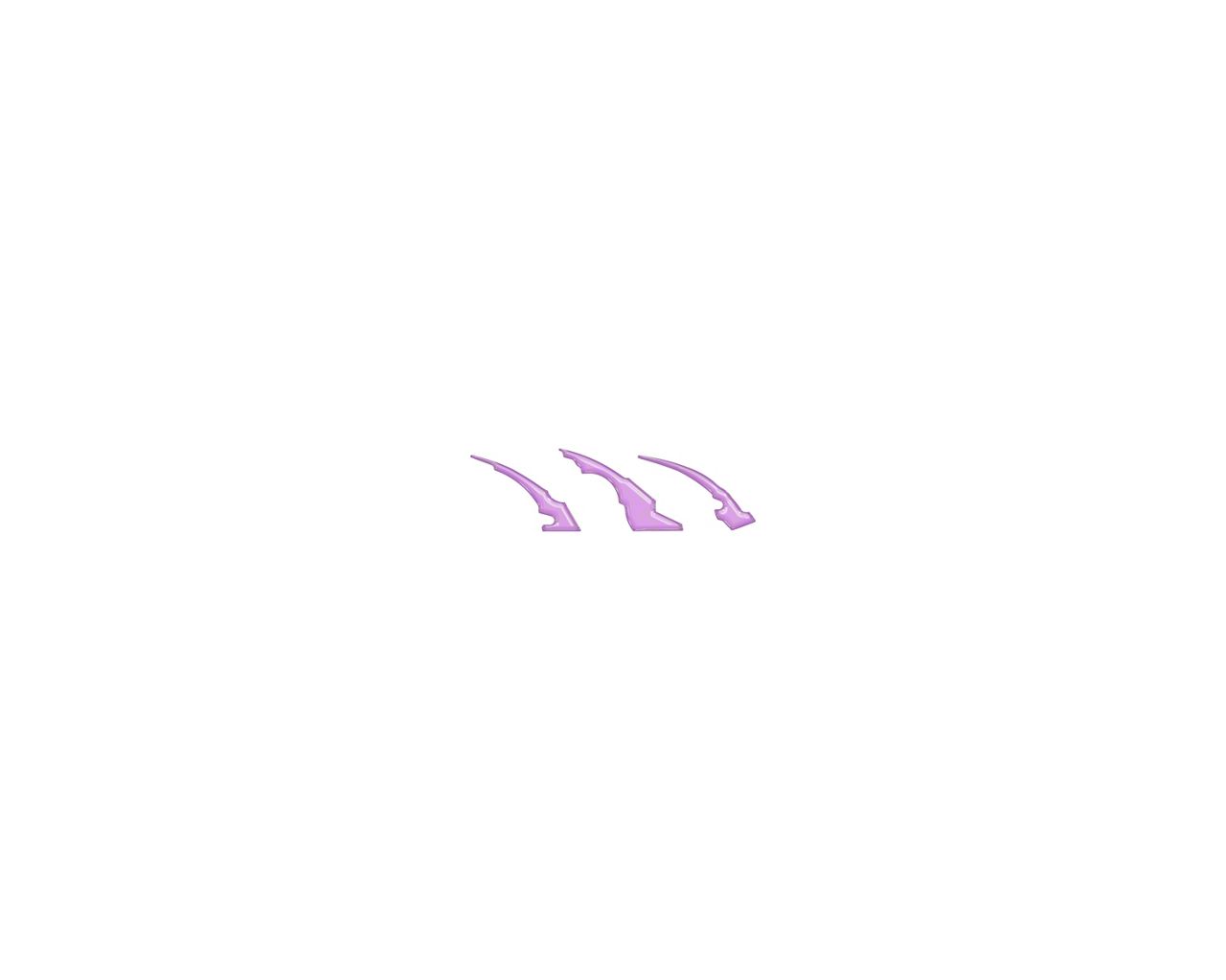 Bronco Raptor Emblem Claw Mark Inserts; Lavender Purple (22-25 Bronco ...