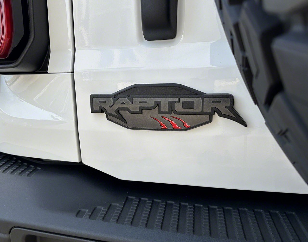 Bronco Raptor Emblem Claw Mark Inserts; Race Red (22-25 Bronco Raptor ...