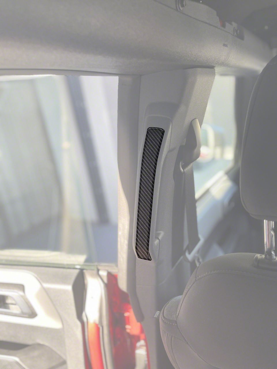 Bronco Rear Grab Rail Accent Trim; Forged Carbon Fiber (21-26 Bronco ...