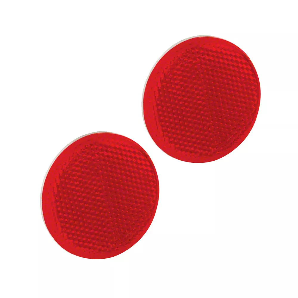 Bronco Round Reflective Tape; 2-3/16-Inch Adhesive Mount Red - Free ...