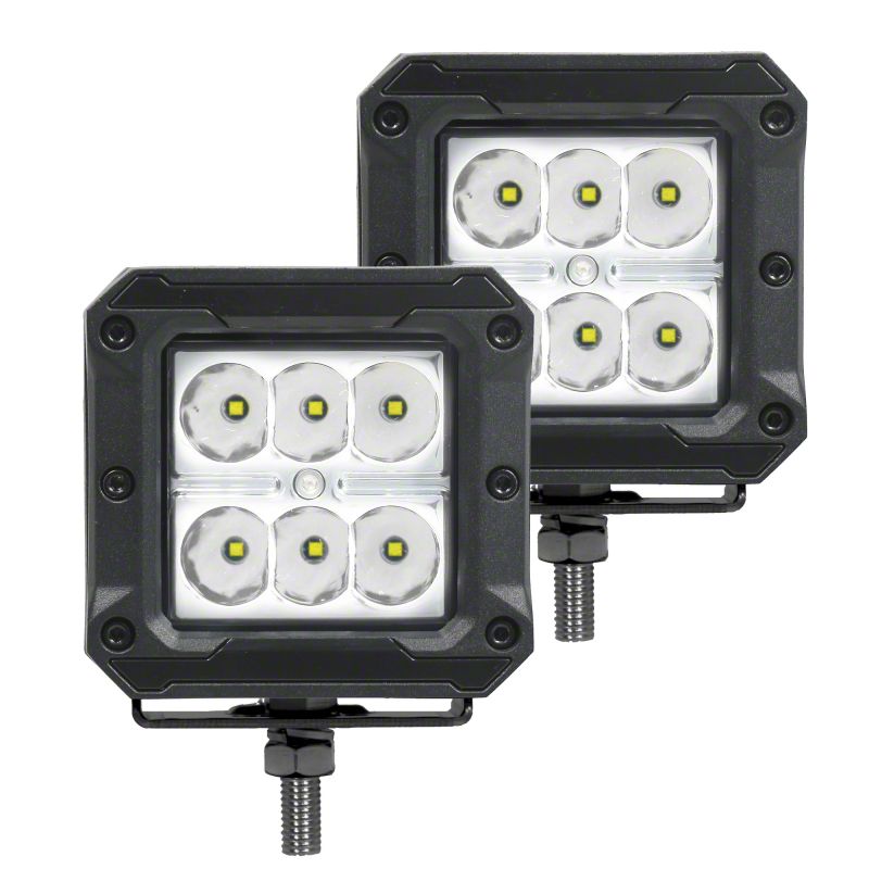 Go Rhino Bronco Sport 3-Inch x 3-Inch Bright Series LED Light Pods ...