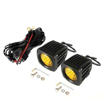 Bronco Sport 3.50-Inch Square Yellow LED Pod Lights; Combo Beam ...