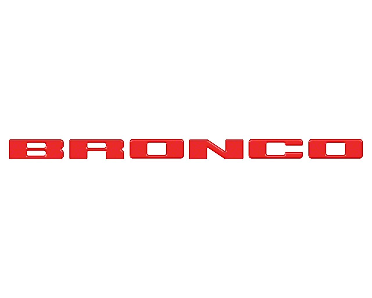 Bronco Sport Front Grille Letter Overlays; Race Red (21-26 Bronco Sport ...