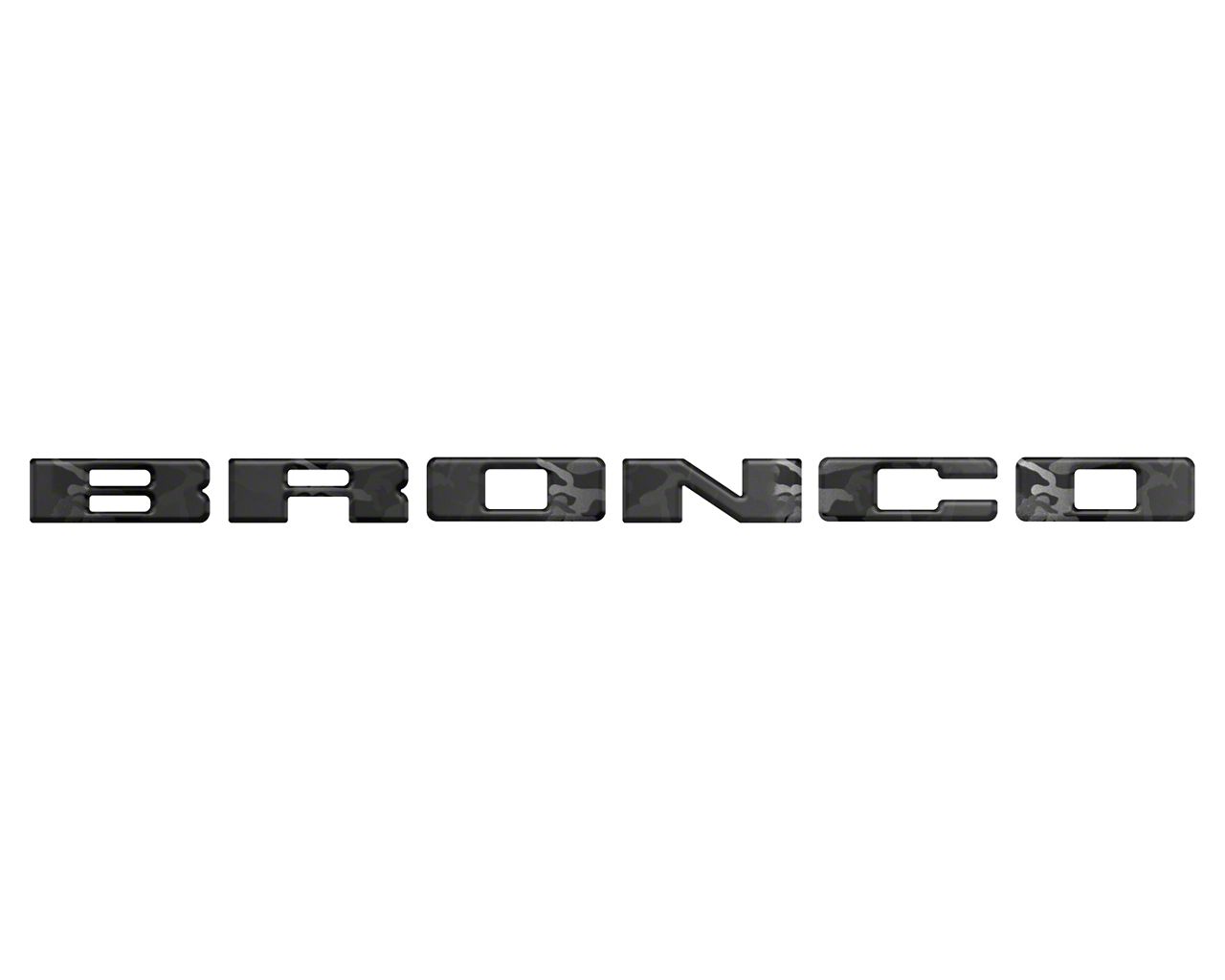 Bronco Sport Front Grille Letter Overlays; Reflective Black Shadow (21 ...