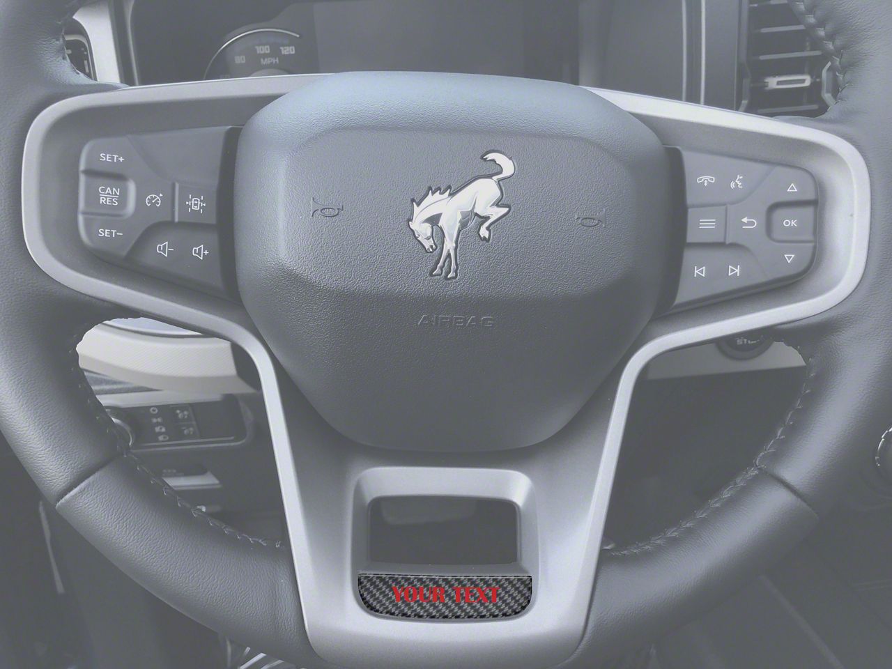 Bronco Steering Wheel Accent Overlay; Forged Carbon Fiber (21-25 Bronco ...
