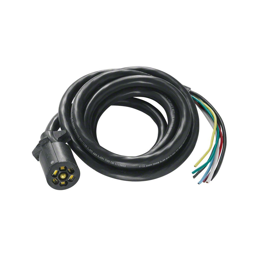 Bronco Trailer Wiring Adapter Connector; 7-Way Molded Trailer End with ...