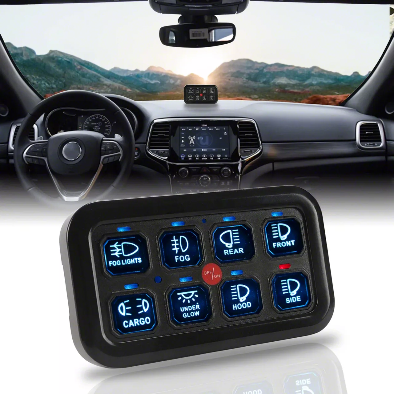 Bronco Universal 12V Auxiliary 8 Gang Switch Panel with Automatic ...