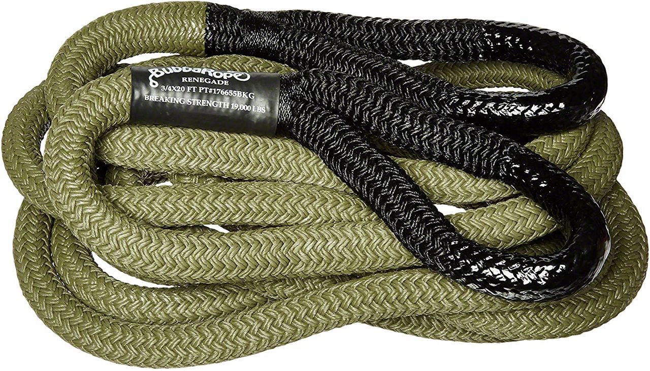 Bubba Rope Tacoma 3/4-Inch x 20-Foot Renegade Recovery Rope 176655BKG ...