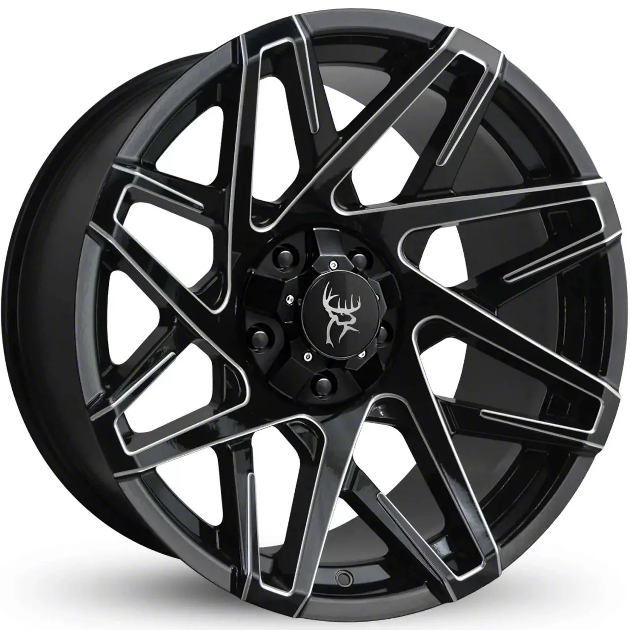 Buck Commander Tacoma Canyon Gloss Black Milled Edges 6-Lug Wheel ...