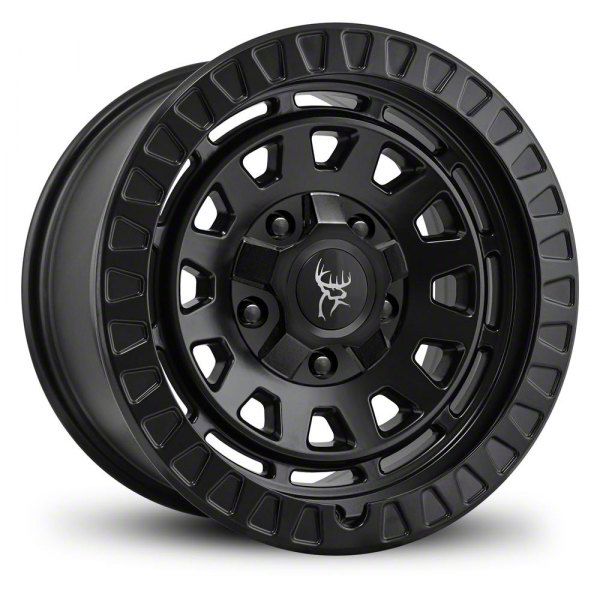 Buck Commander Jeep Wrangler Venture Satin Black Wheel; 17x9; 0mm ...