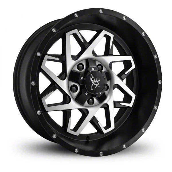 Buck Commander Tundra Caliber Satin Black Machined Face 6-Lug Wheel ...