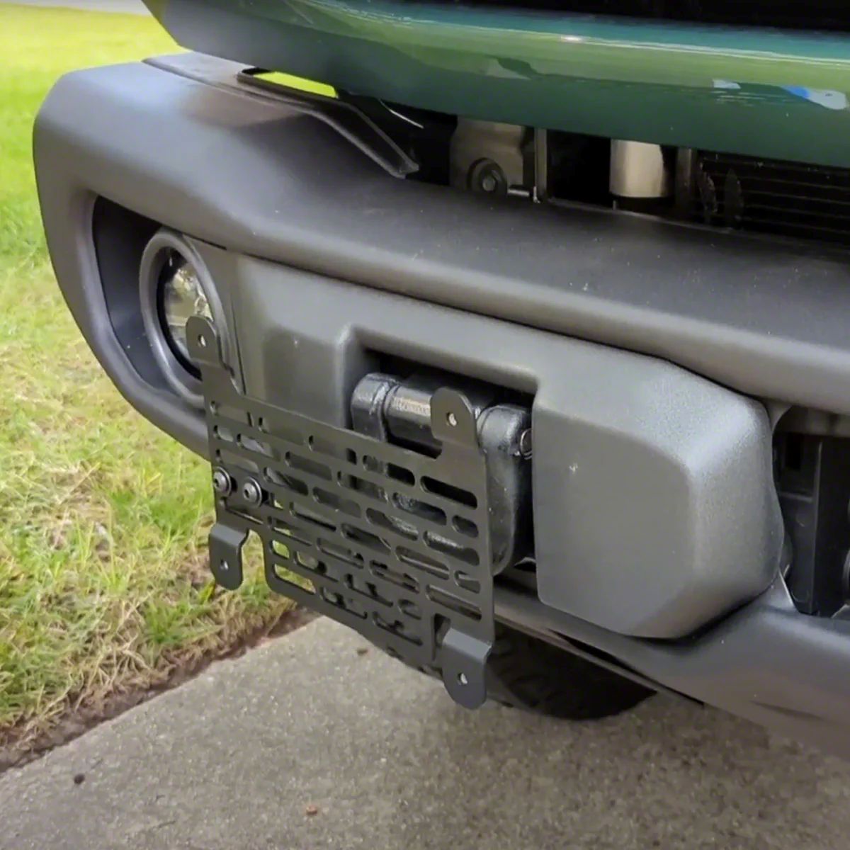 Bronco License Plate Mount (21-25 Bronco w/ Capable Steel Front Bumper ...