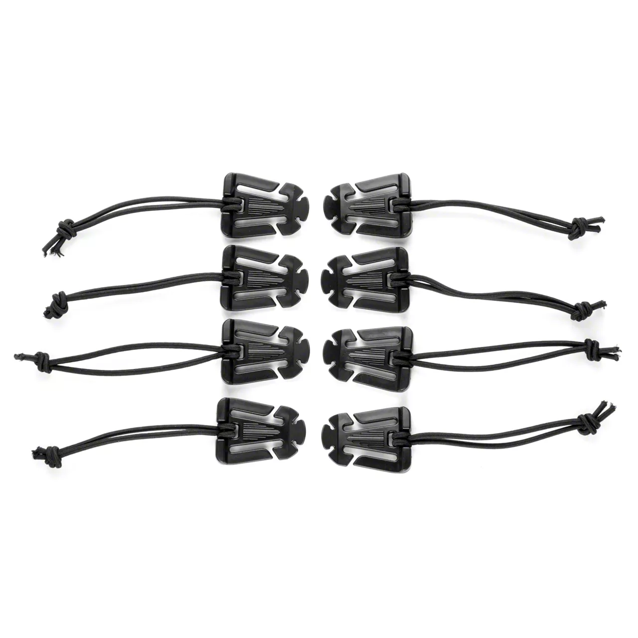 Titan XD Elastic Tech Panel Clips; 8-Piece Kit; Black - Free Shipping