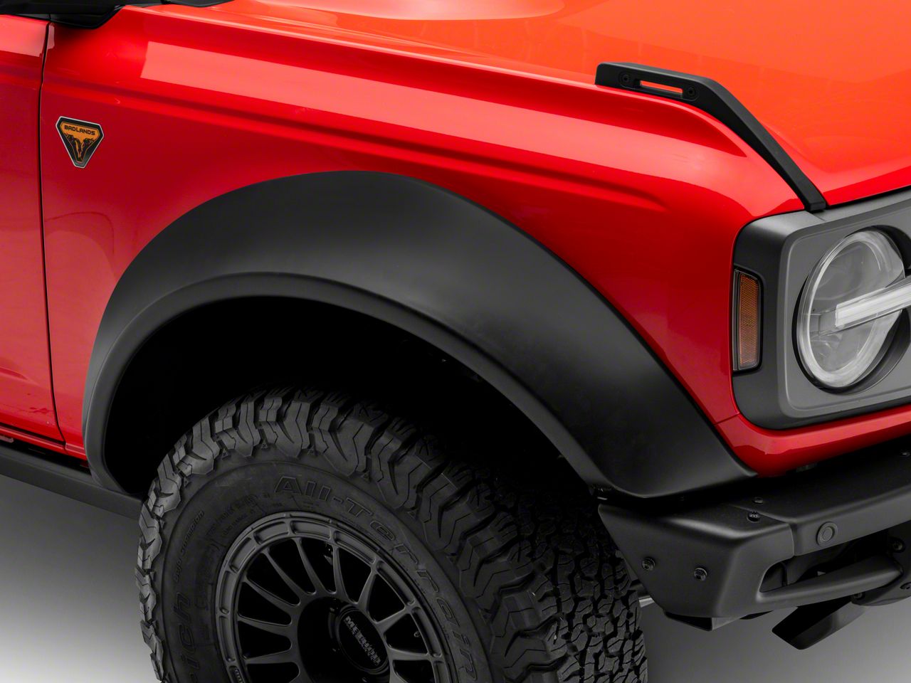 Bronco Extend-A-Fender Flares; Front and Rear; Matte Black (21-24 ...