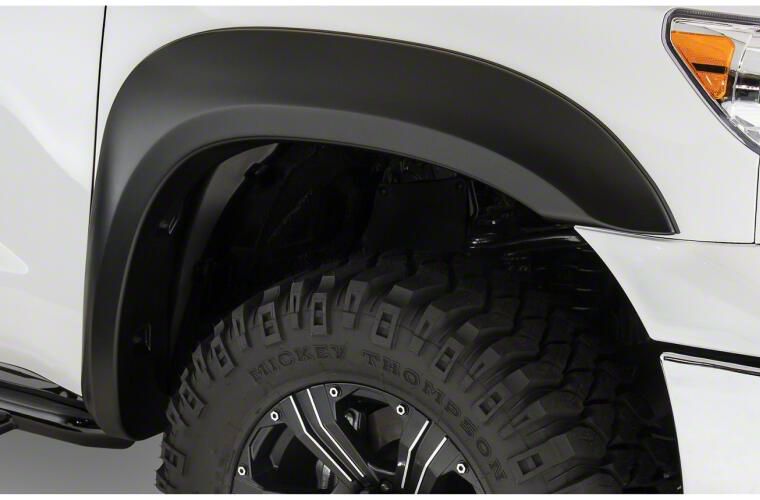 Bushwacker Tundra Extend-A-Fender Flares; Front; Matte Black 30055-02 ...