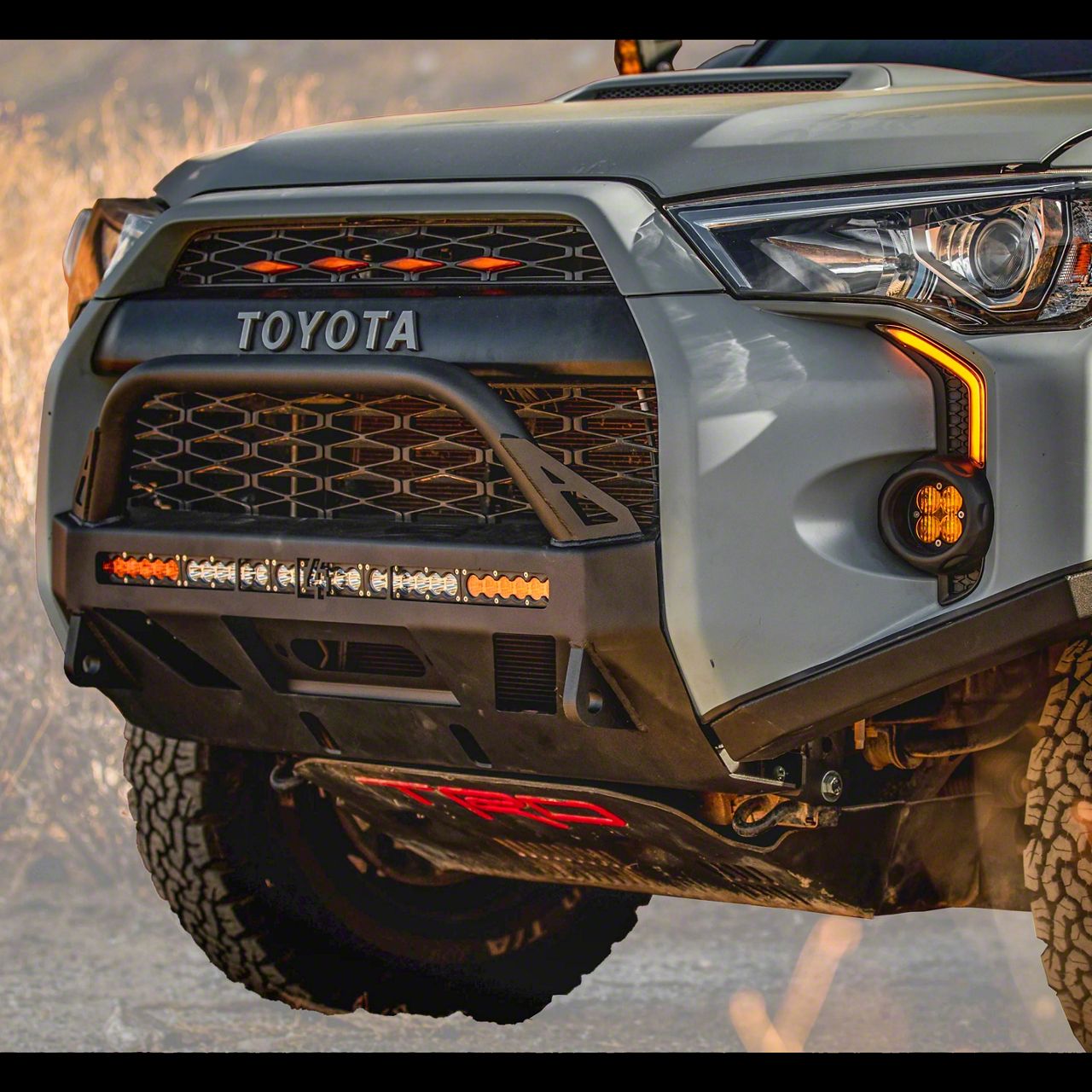 C4 Fabrication Toyota 4-Runner Lo-Pro Winch Front Bumper with 30-Inch ...