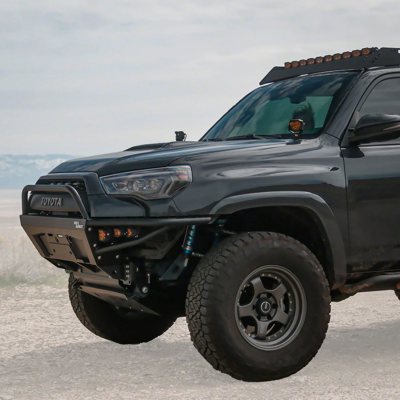 C4 Fabrication Toyota 4-Runner Rock Runner Front Bumper with Tube Sides ...