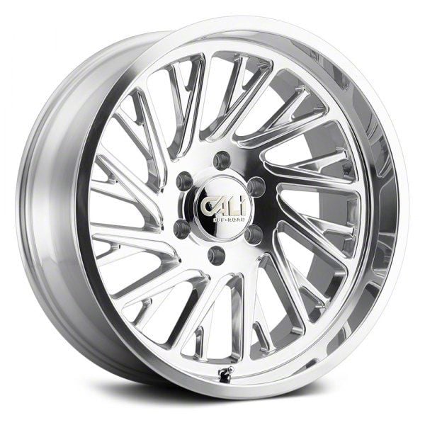 Cali Off-Road Toyota 4-Runner Purge Polished Milled 6-Lug Wheel; 22x12 ...
