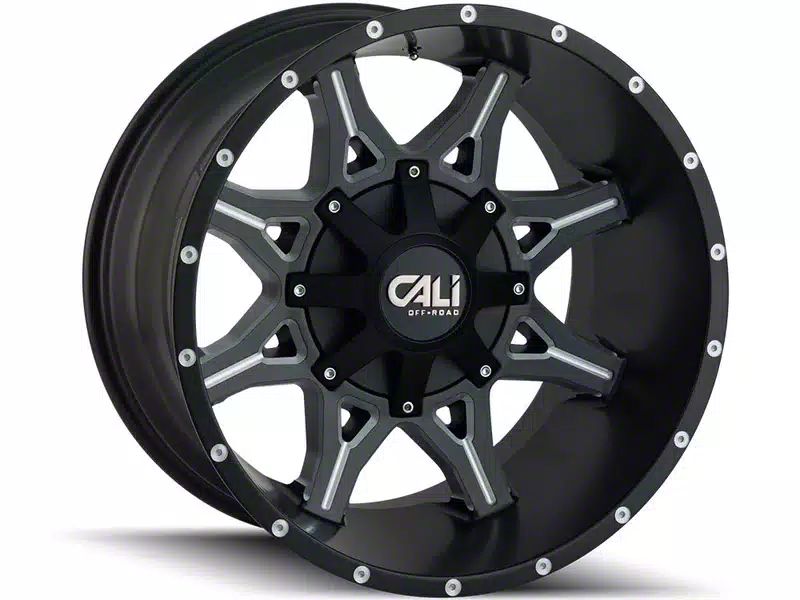 Cali Off-Road Toyota 4-Runner Obnoxious Satin Black Milled 6-Lug Wheel ...