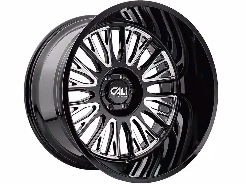 Cali Off-Road Toyota 4-Runner Vertex Gloss Black Milled 6-Lug Wheel ...