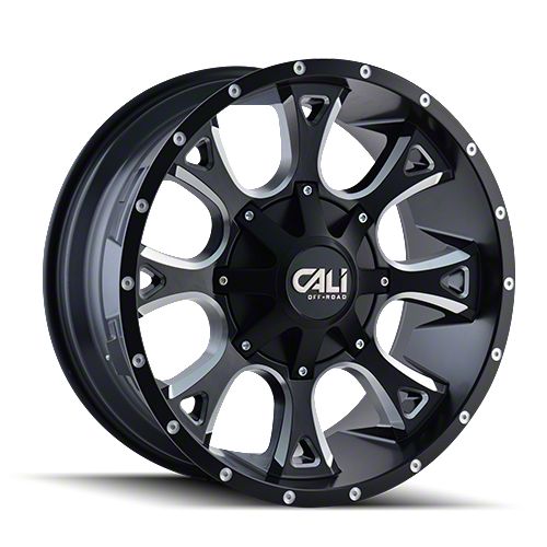 Cali Off-Road Toyota 4-Runner Anarchy Satin Black Milled 6-Lug Wheel ...