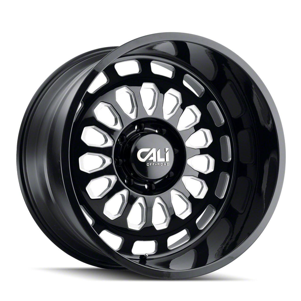 Cali Off-Road Bronco Paradox Gloss Black Milled 6-Lug Wheel; 24x14 ...