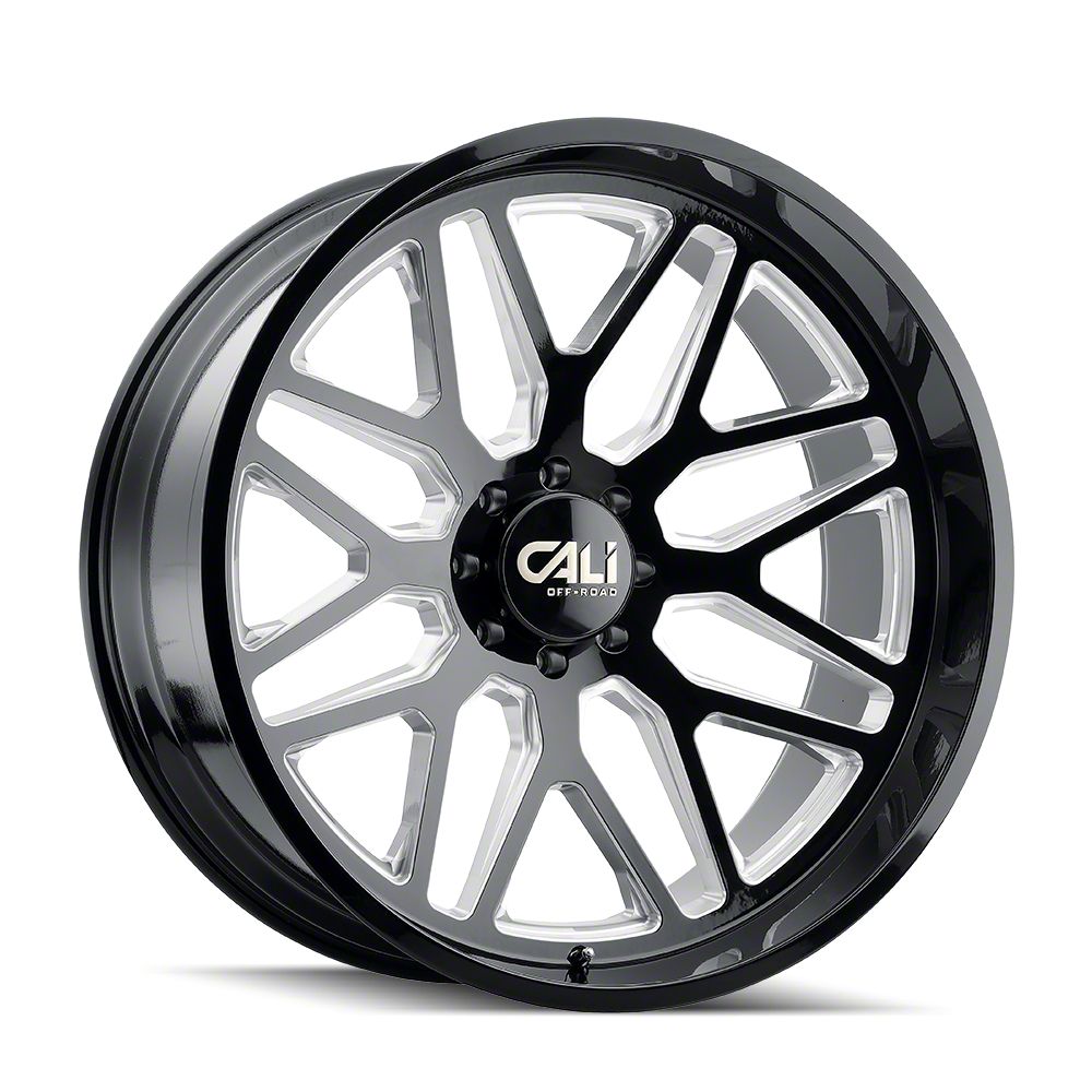 Cali Off-Road Jeep Wrangler Invader Gloss Black Milled Wheel; 20x10 ...