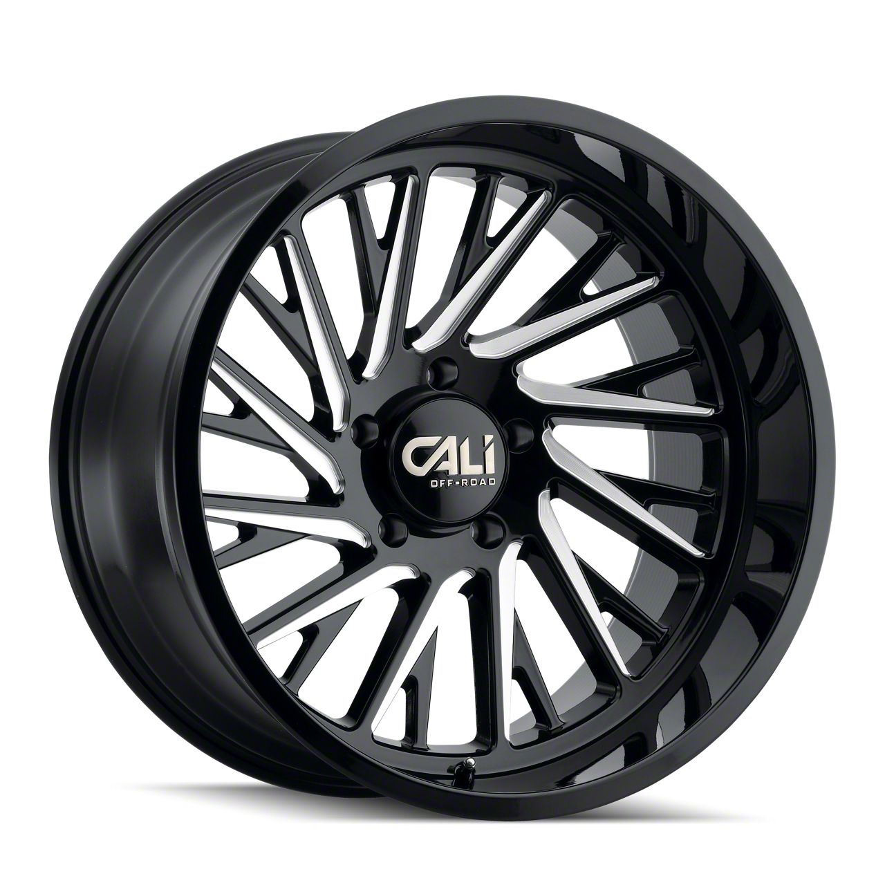 Cali Off-Road Titan Purge Gloss Black Milled 6-Lug Wheel; 24x14; -76mm ...