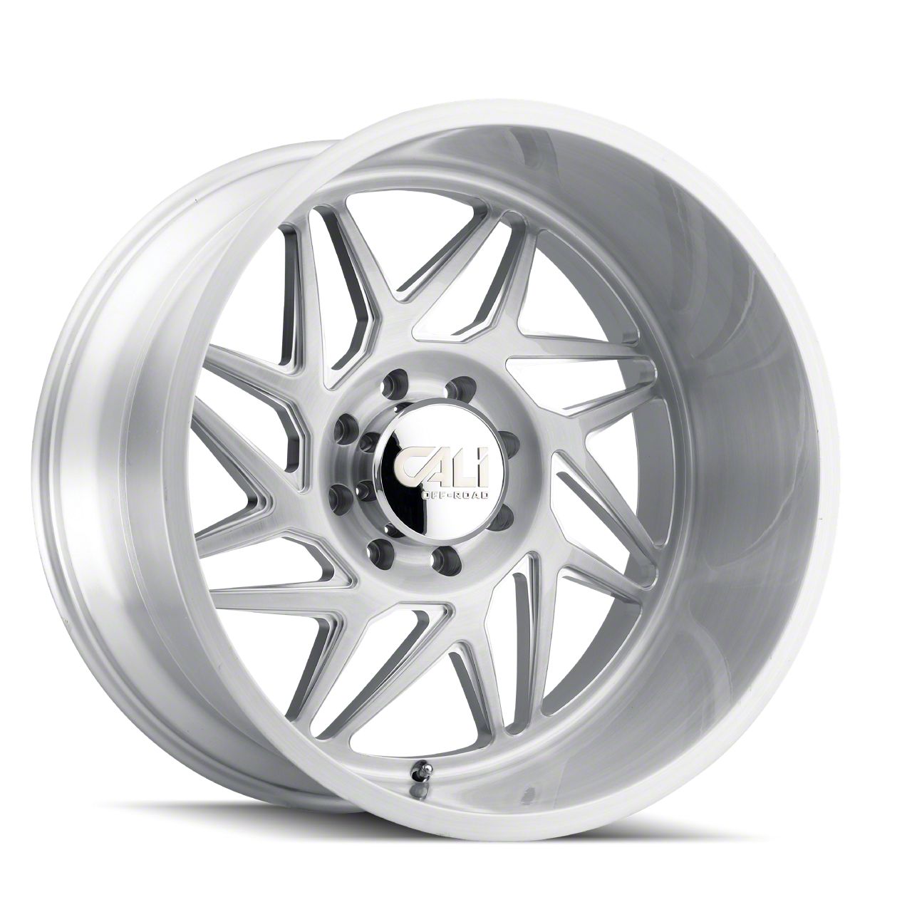Cali Off-Road Titan XD Gemini Brushed Milled 6-Lug Wheel; 24x14; -76mm ...