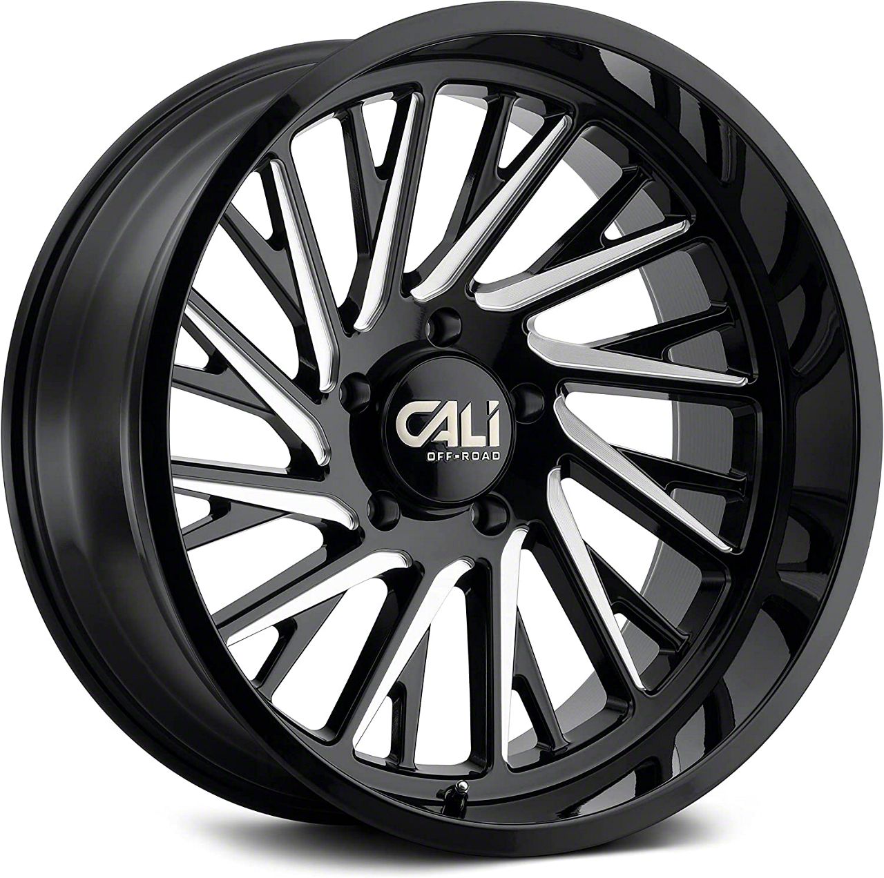 Cali Off-Road Titan XD Purge Gloss Black Milled 6-Lug Wheel; 20x12 ...
