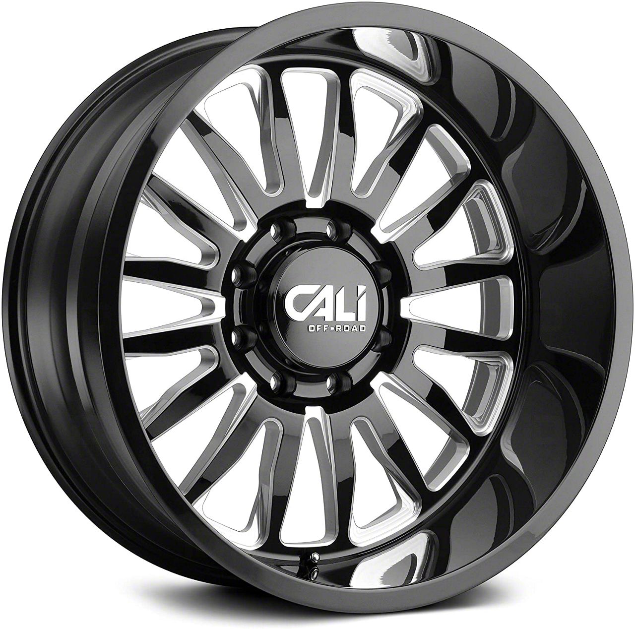 Cali Off-Road Titan XD Summit Gloss Black Milled 6-Lug Wheel; 20x12 ...