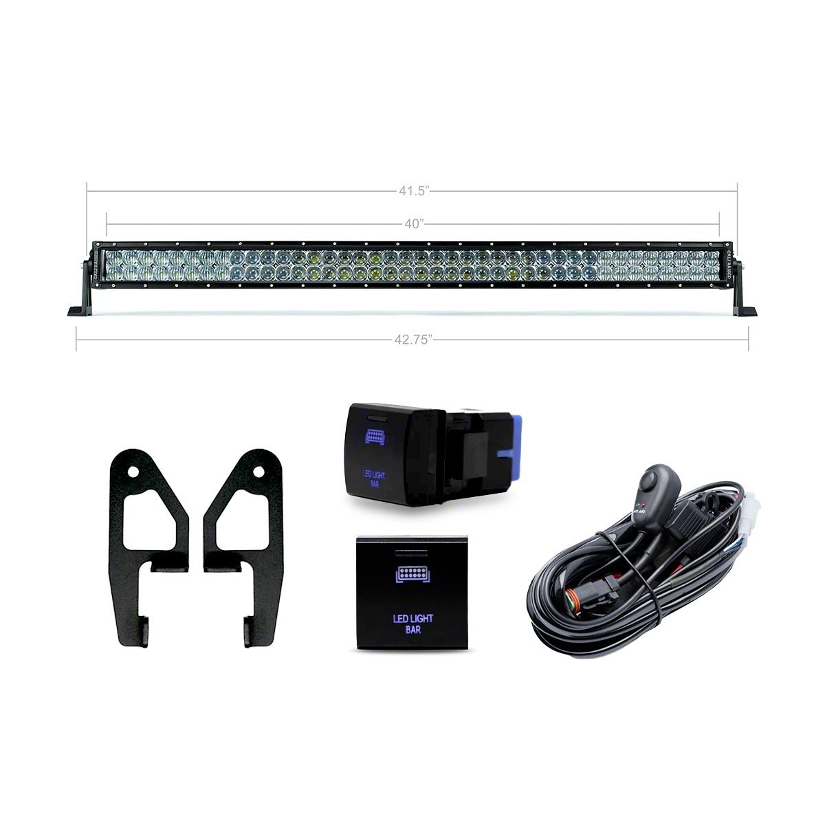 Tacoma Premium Roof Rack Front 43-Inch Dual Function LED Light Bar Kit ...