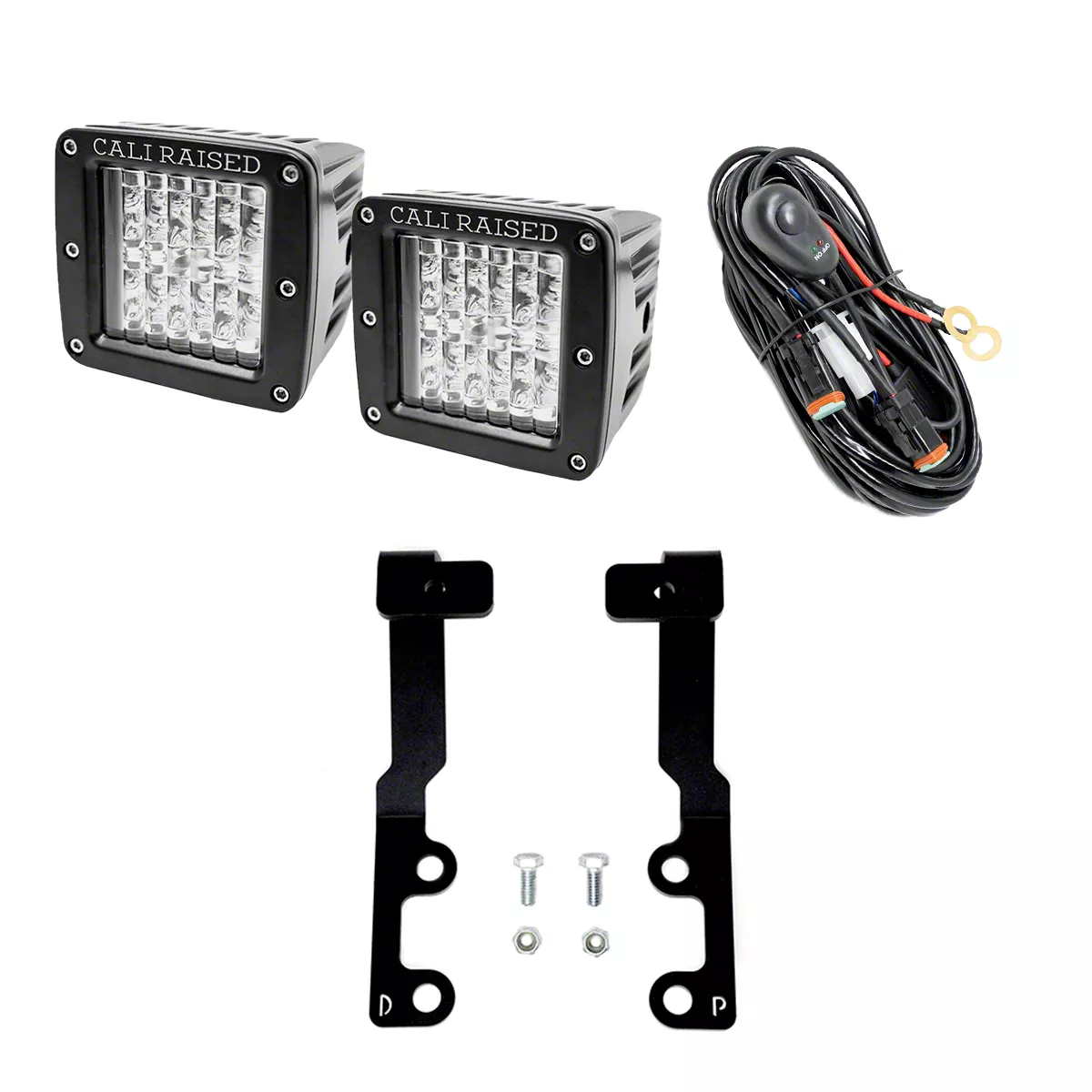 Tundra 3x2 LED Pod Lights with Low Profile Ditch Light Brackets (22-26 ...