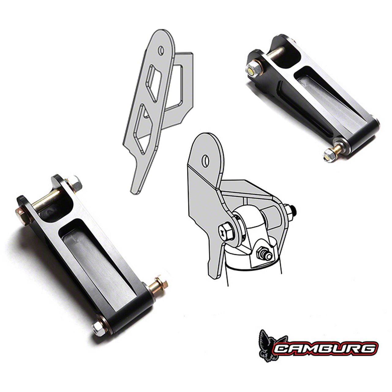 Camburg Tacoma 2.50-Inch Front Slapper Bump Stop Mounting Kit with ...