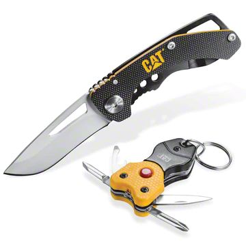 CAT Jeep Gladiator Keychain Light and 5-Inch Drop Point Knife Set; 2 ...