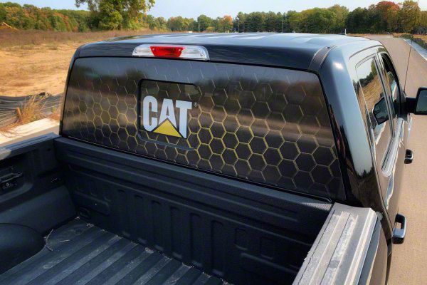 CAT Jeep Gladiator Rear Window Decal; Yellow Grid CDFH166 (Universal ...