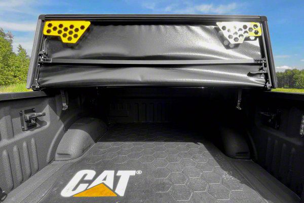 CAT Tacoma Soft Vinyl Tri-Fold Tonneau Cover with Rigid Hex Grid MOLLE ...