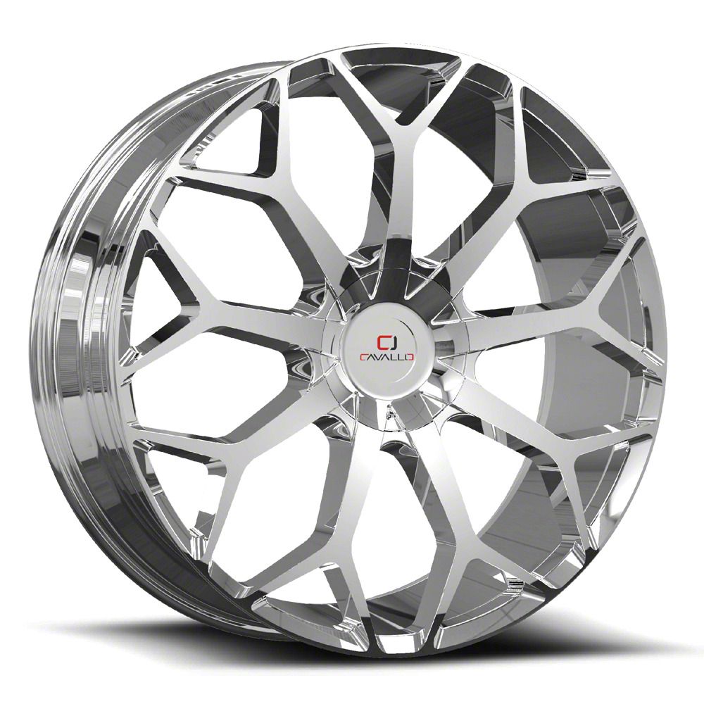 Cavallo Bronco CLV-22 Chrome 6-Lug Wheel; 24x9; 25mm Offset CLV ...