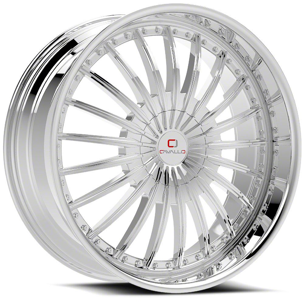 Cavallo Bronco Sport CLV-32 Chrome 5-Lug Wheel; 22x8.5; 38mm Offset CLV ...